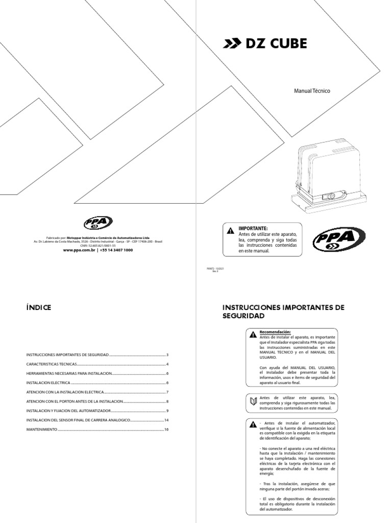 Manual Técnico DZ Cube 650 JetFlex | PDF | Ingenieria Eléctrica ...