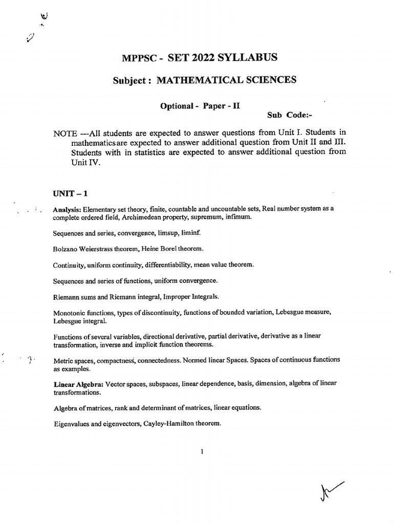 SET Mathematical Sciences | PDF | Partial Differential Equation ...