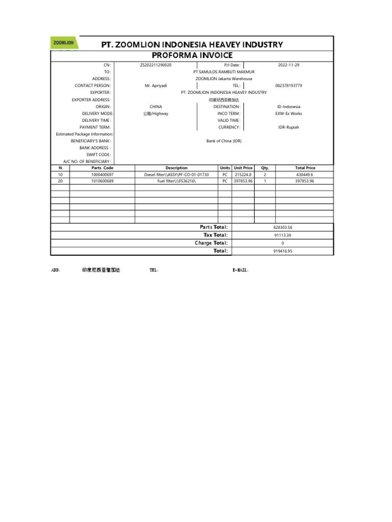 Contoh Quotation | PDF