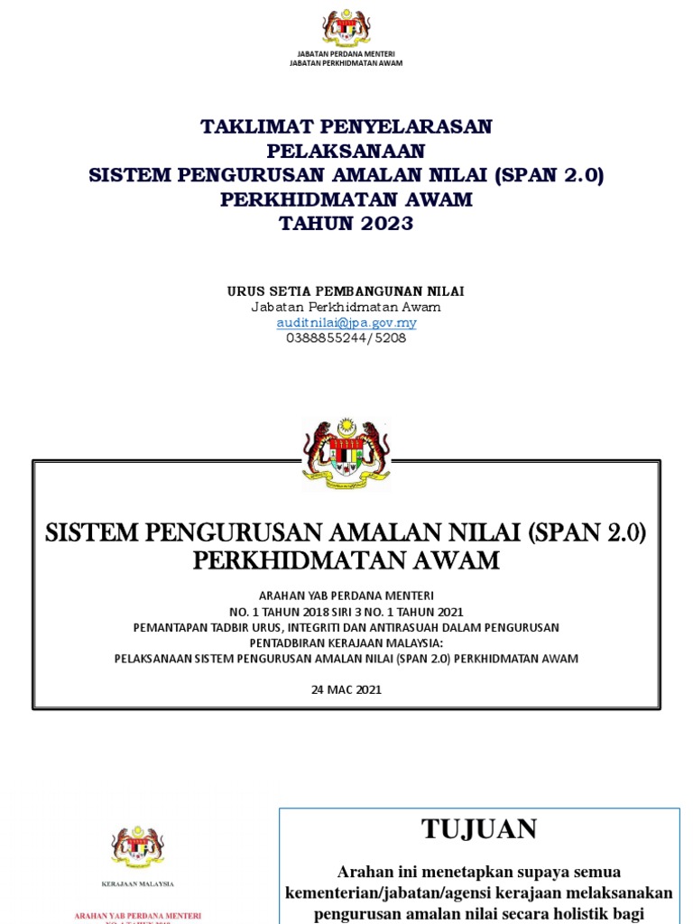 2023 Taklimat SPAN 2.0 - Nota | PDF