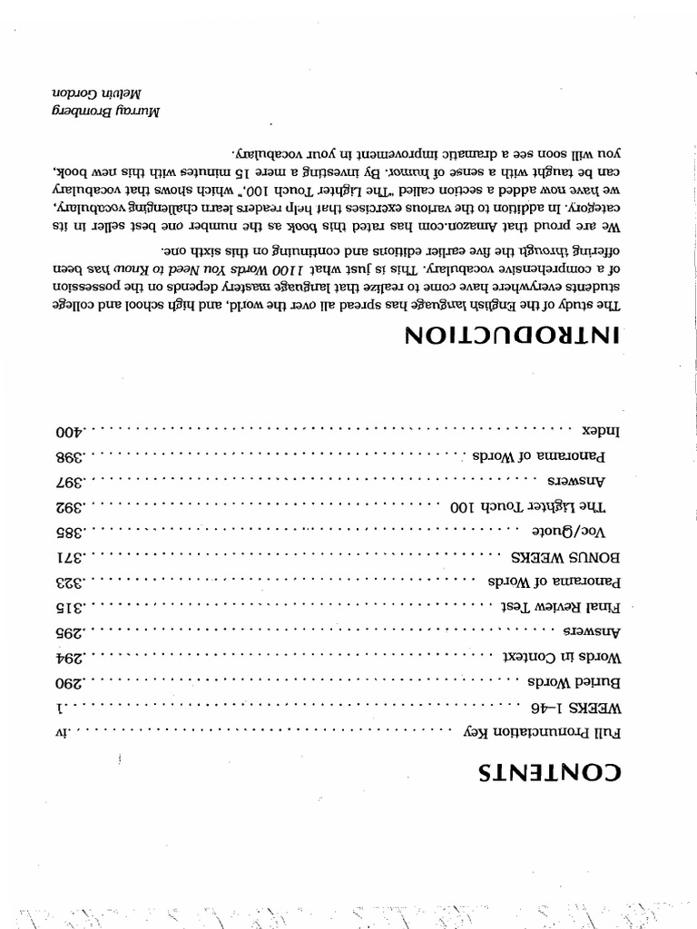 1100 Words Your Need To Know | PDF