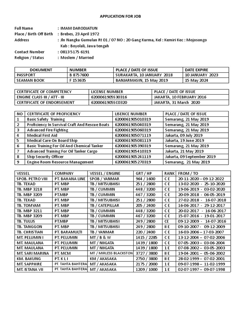 Att III Imam D Ce - New (Engine) | PDF | Ships | Water Transport