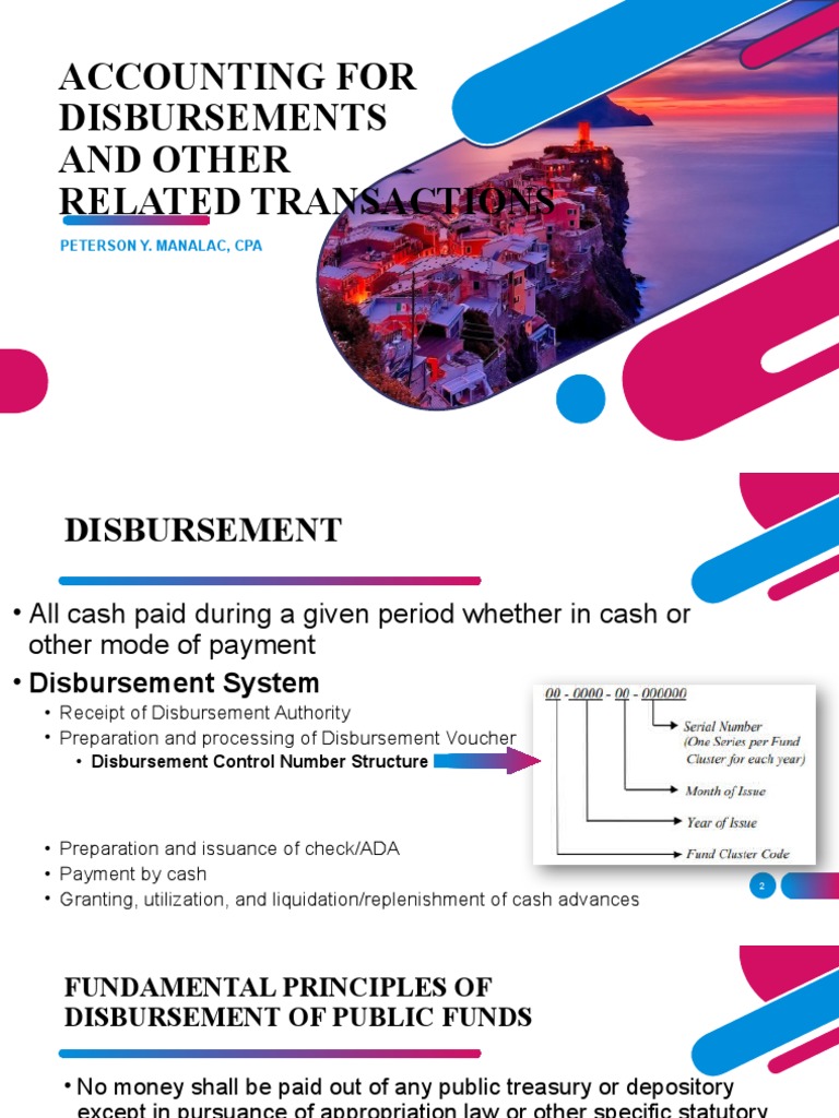 Disbursement Authority and Principles | PDF | Cost | Cheque