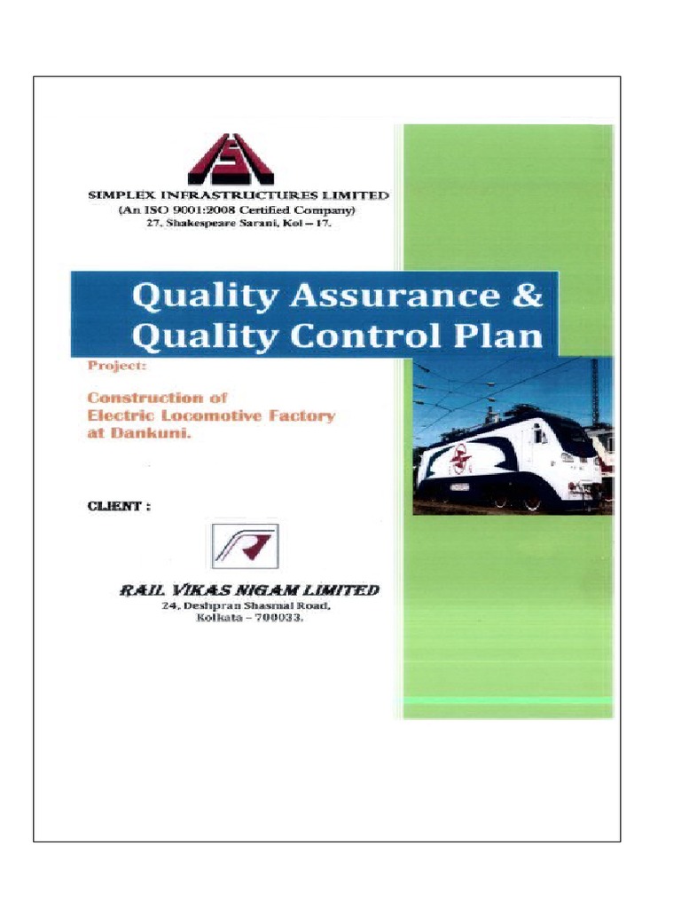 Electric Locomotive Factory QA Plan | PDF | Quality Assurance | Concrete