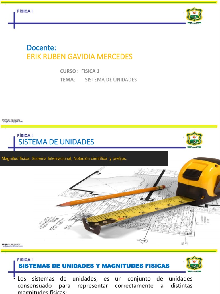 Sistemas de unidades, magnitudes físicas y análisis dimensional | PDF ...