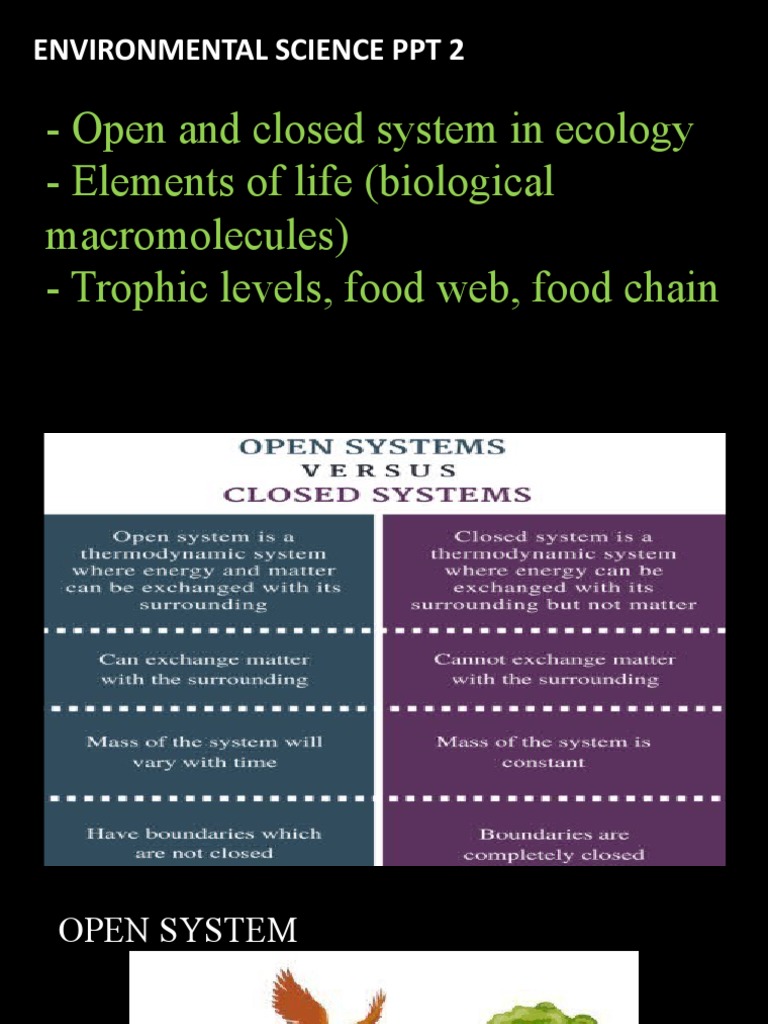 Open and Closed Ecosystem Overview | PDF | Proteins | Cell (Biology)