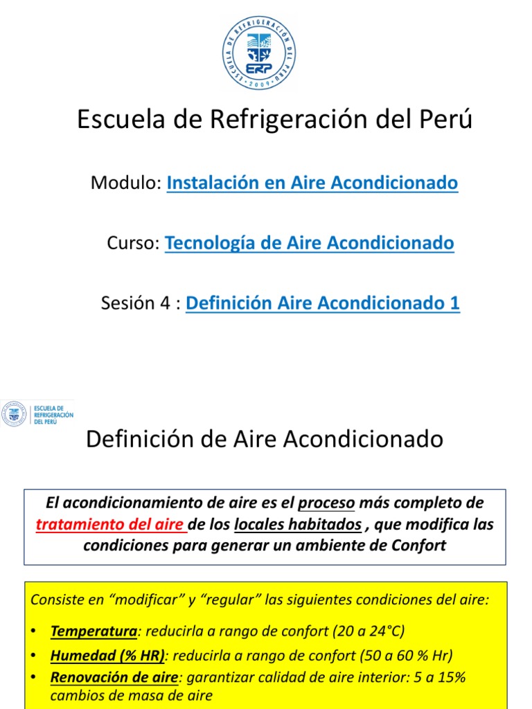 4 Tac - Definicion Aire Acondicionado 1 | PDF | Humedad | Aire ...