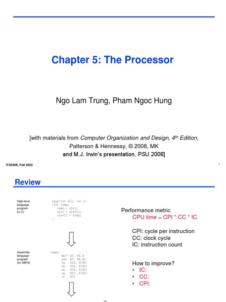 IT3030E CA Chap5 CPU | PDF | Central Processing Unit | Computer Engineering