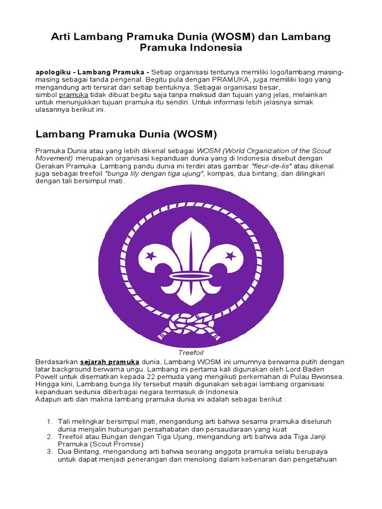 Simbol dan Makna Lambang Pramuka | PDF
