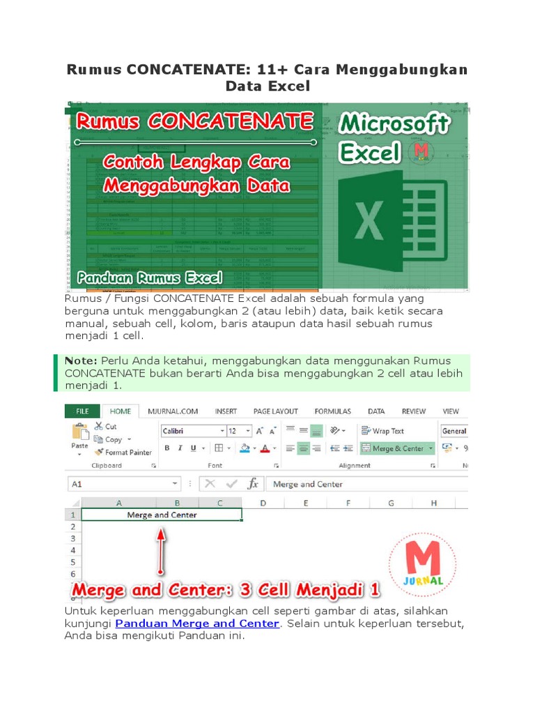 Panduan Lengkap Rumus CONCATENATE Excel | PDF