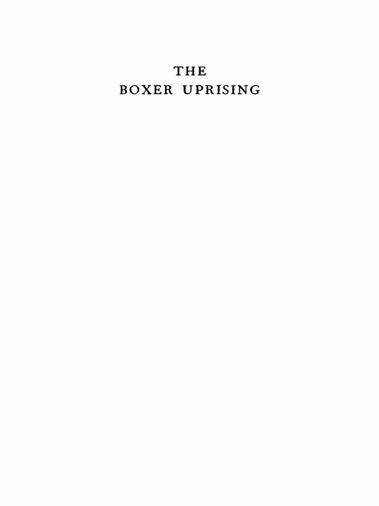 The Boxer Uprising A Background Study (Victor Purcell) | PDF | Qing ...