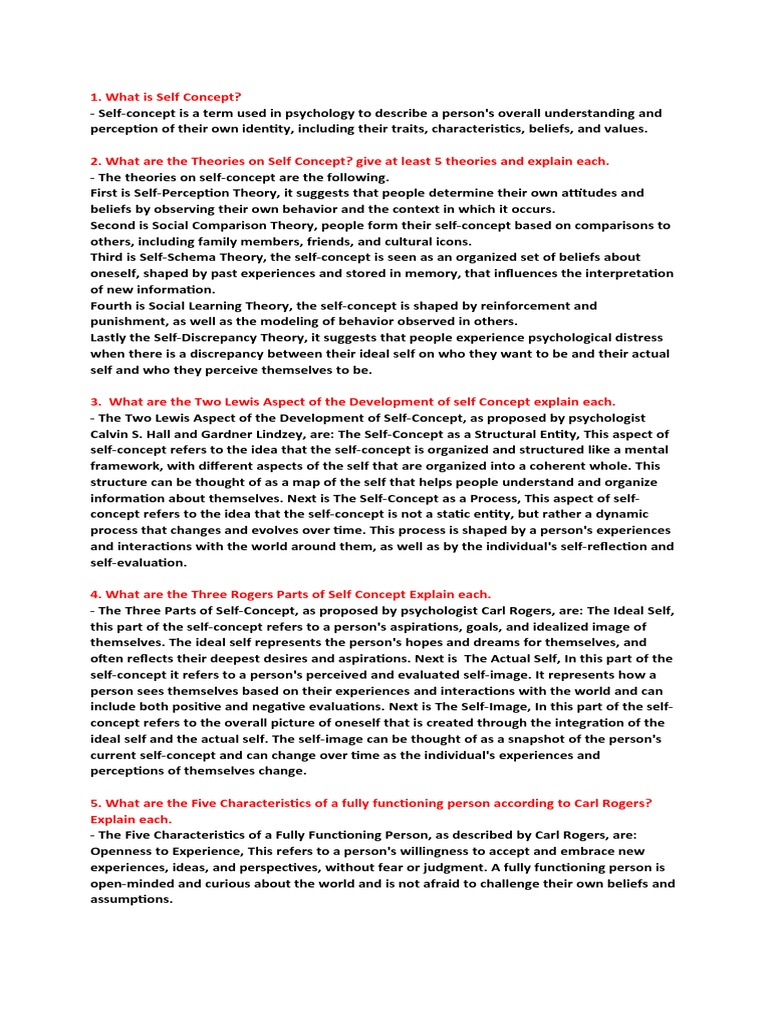 CFLM 2 Assignment 1 Rupac | PDF | Self Concept | Attitude (Psychology)