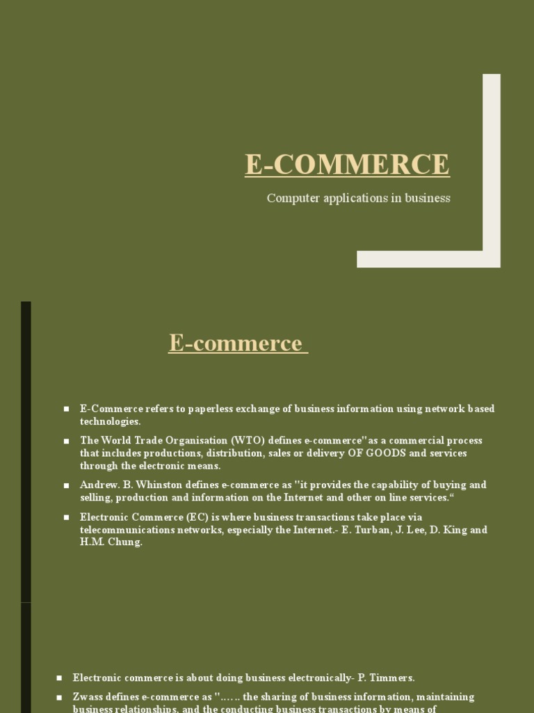 E Commerce | PDF