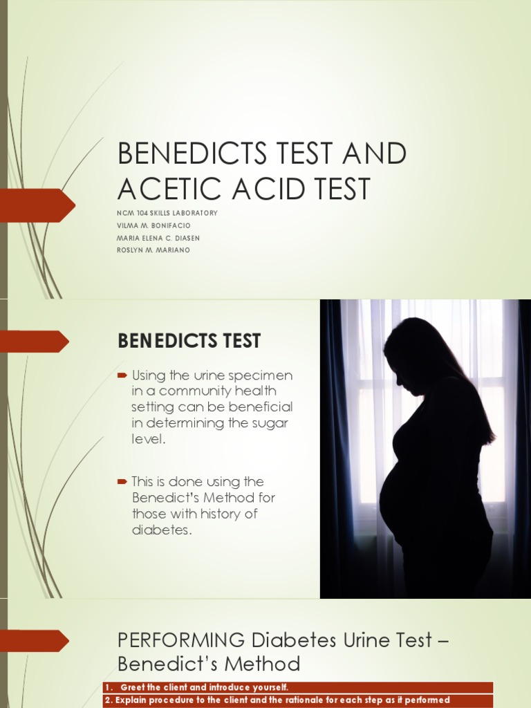 Urine Tests: Benedict's and Acetic Acid | PDF | Urine | Hand Washing
