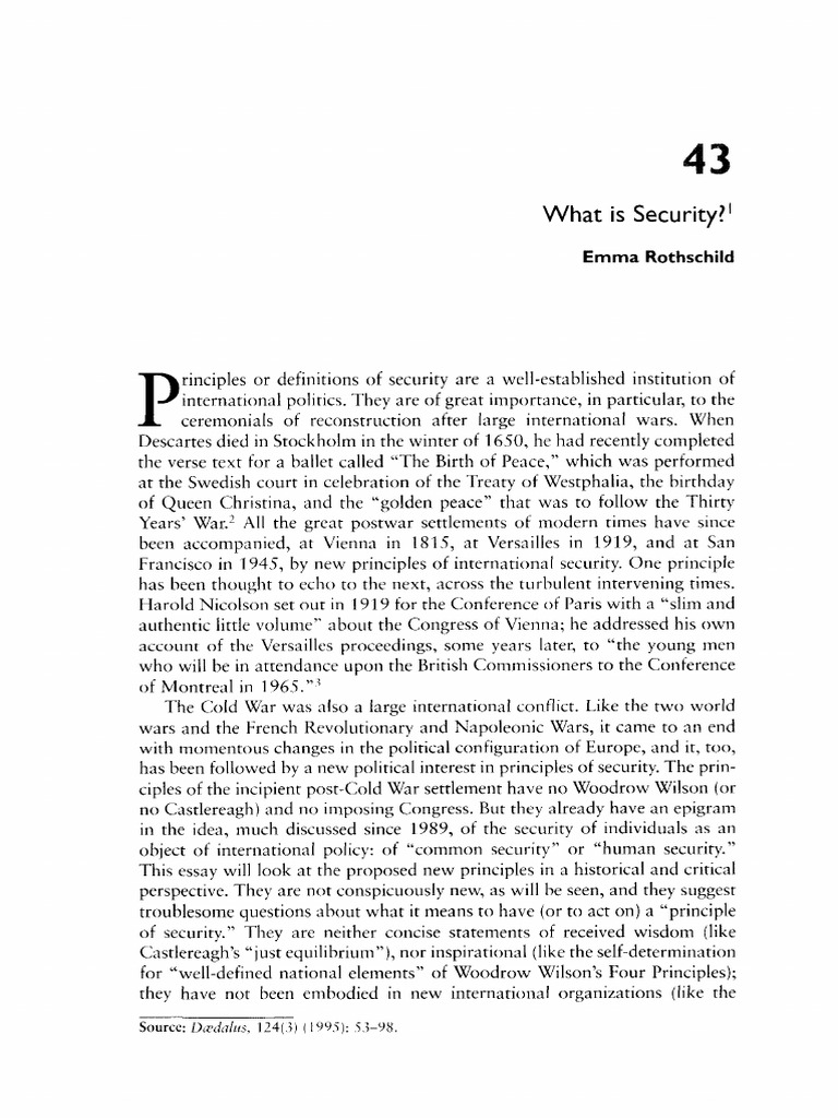 Pages From Barry Buzan & Lene Hansen - International Security, Volume III, SAGE Publications ...