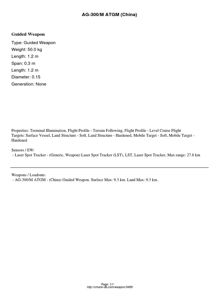 Ag-300 - M Atgm | PDF