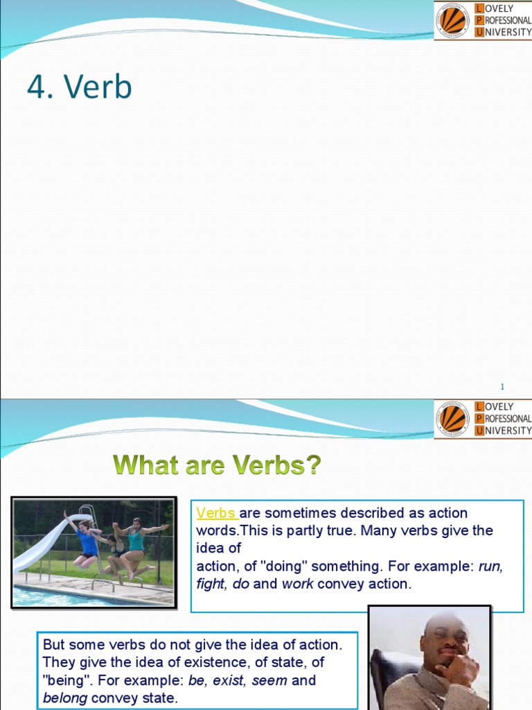 Verb - Adverb - Conjunction - Preposition and Interjection | PDF | Verb ...