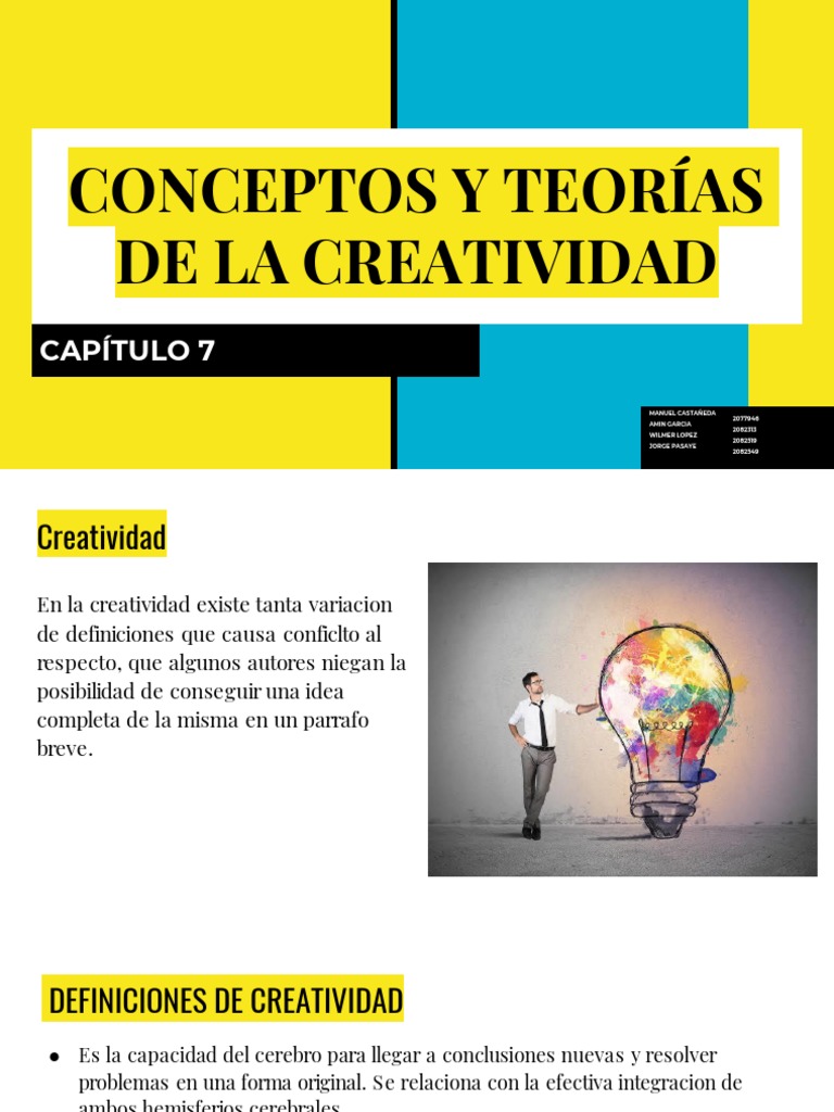 Conceptos y Teorías de La Creatividad | PDF | Creatividad | Inteligencia