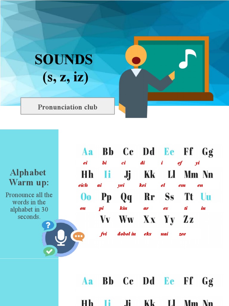 A2 Sounds S-Z-Iz | PDF | Plural | Human Communication