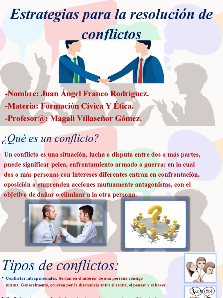 Estrategias para La Resolucion de Conflictos | PDF