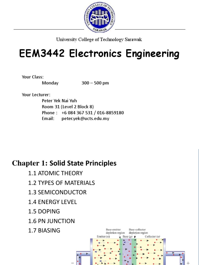 Chapter 1 Solid State Principles | PDF | P–N Junction | Semiconductors