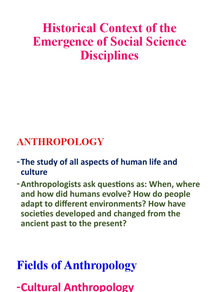 Lesson 3 Historical Context of The Emergence of Social Science | PDF
