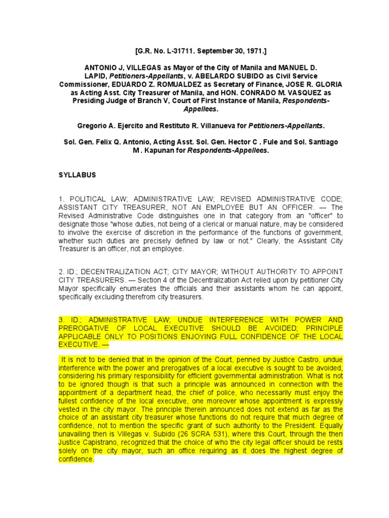 City Mayor's Authority to Appoint Assistant City Treasurer | PDF | Repeal | Statutory Interpretation