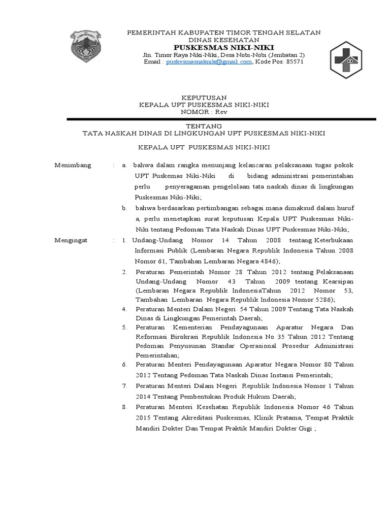 Tata Naskah Puskesmas Niki2-1 | PDF
