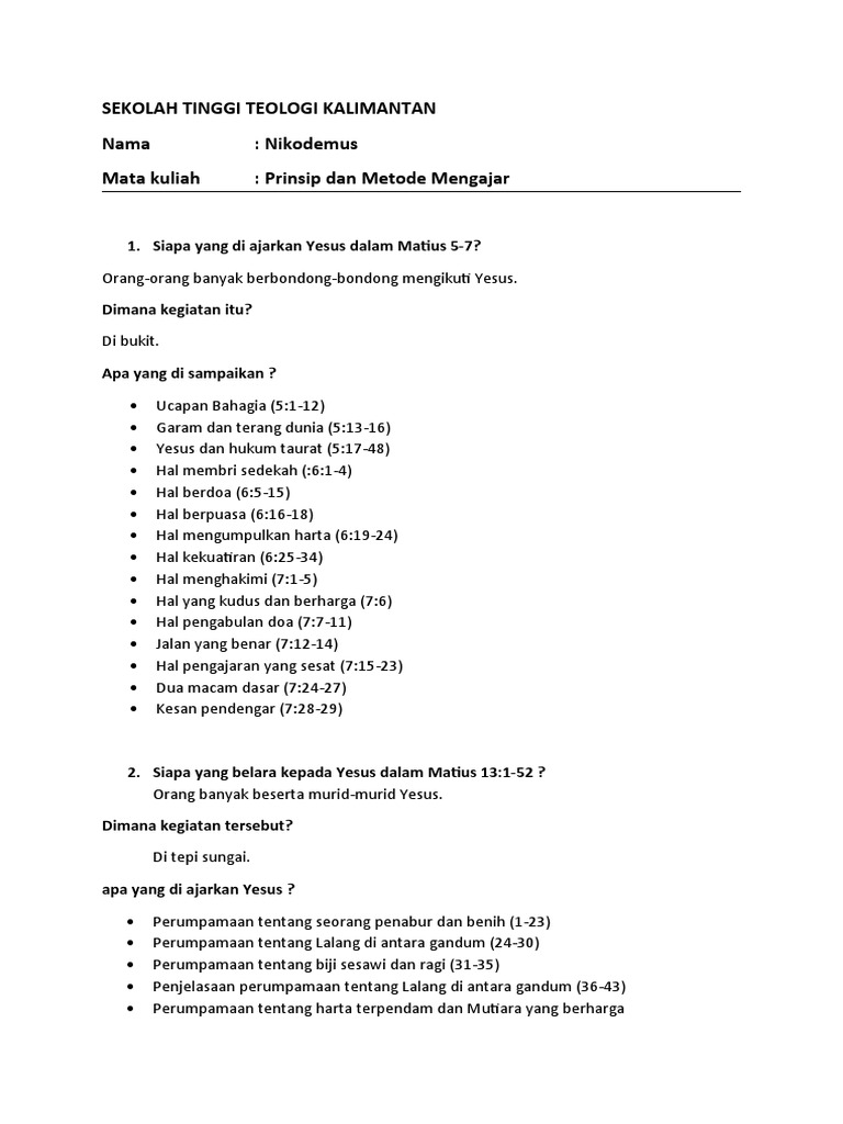 Contoh Tugas | PDF