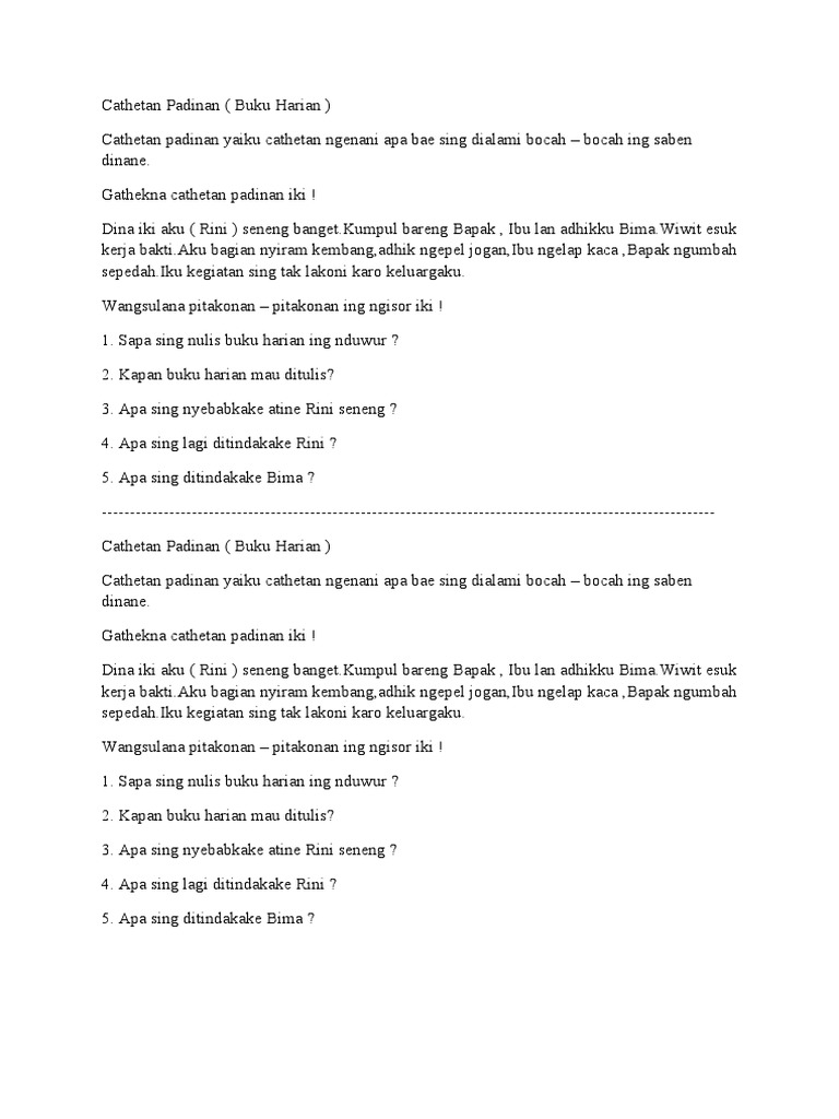 Cathetan Padinan | PDF