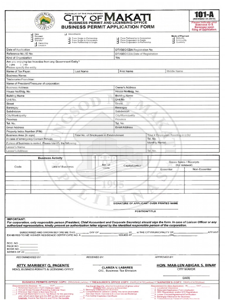 Application Form - Makati | PDF