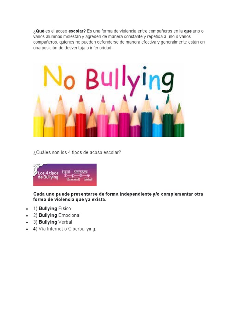 Bullying Escolar | PDF