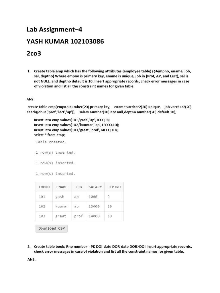 Assign4 Dbms | PDF | Information Technology Management | Data