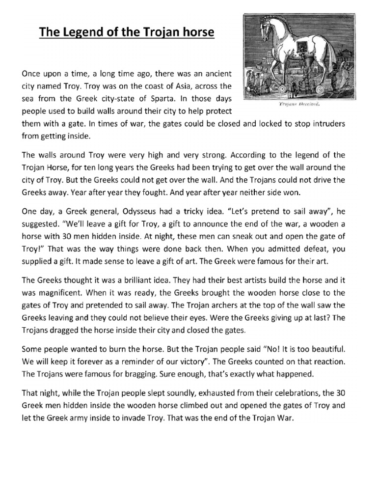 Legend of the Trojan Horse | PDF