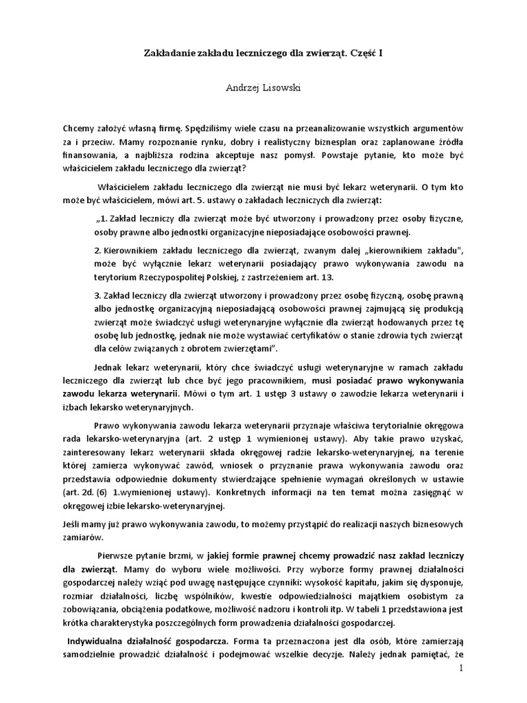 Zakladanie ZLZ CZ 1 | PDF