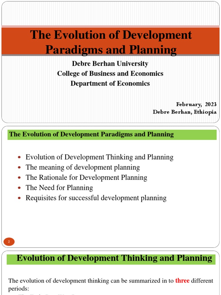 The Evolution of Development Paradigms and Planning | PDF | Economics ...