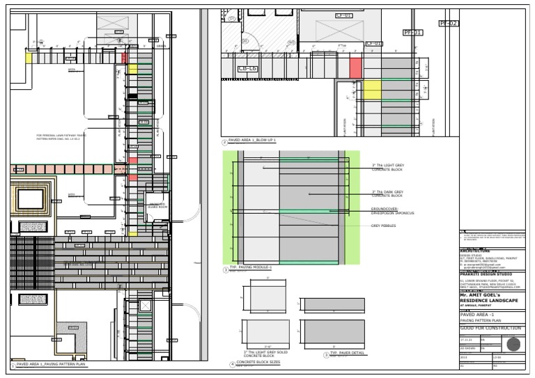Paving Pattern Plan for Residential Landscape | PDF