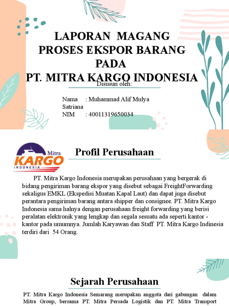 ppt laporan magang | PDF