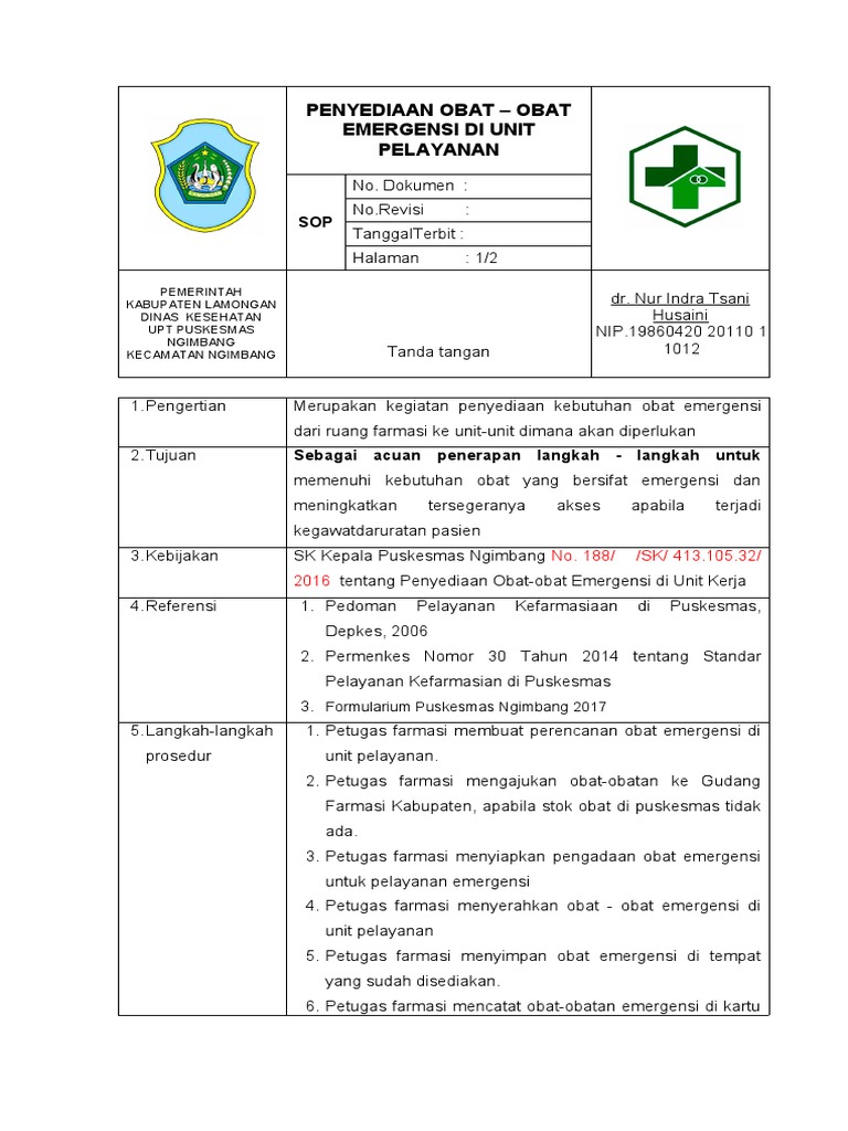 Contoh SOP Fix | PDF