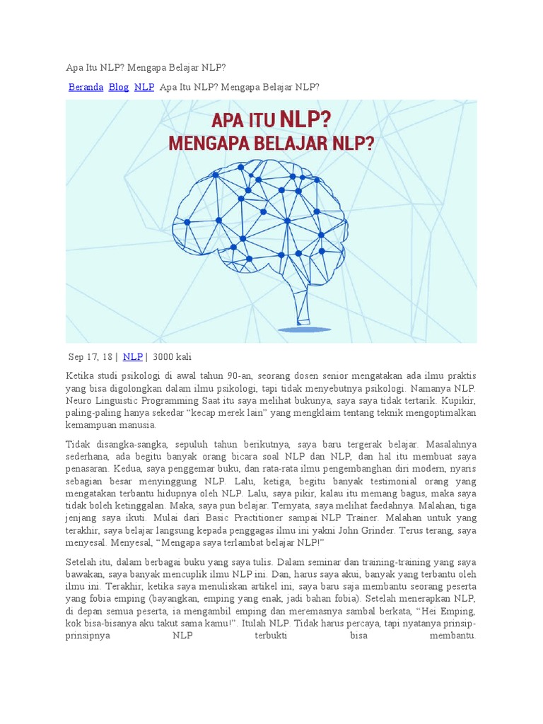 Apa Itu NLP | PDF