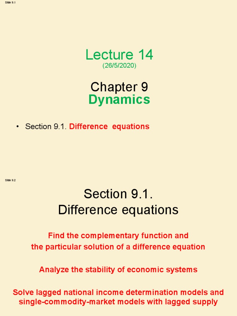 Lecture 14 | PDF | Equations | Recurrence Relation