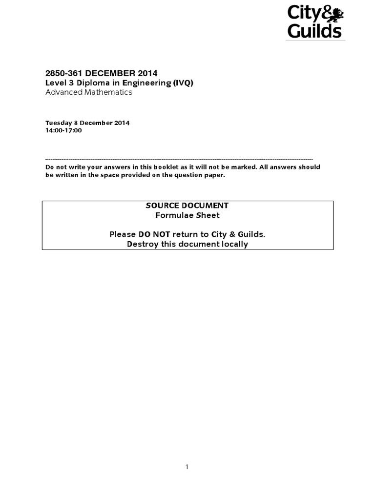 Advanced Math Formula Sheet | PDF | Trigonometric Functions | Trigonometry