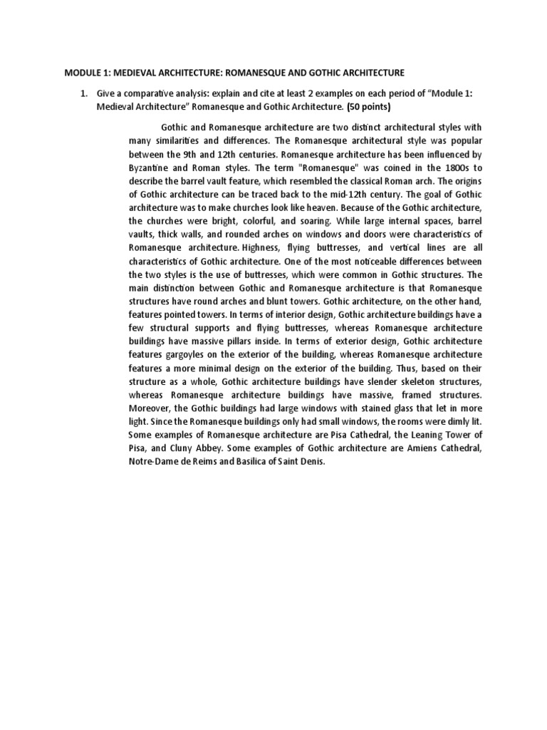 Module 1 Medieval Architecture | PDF