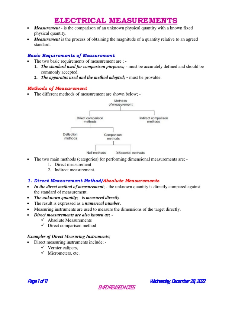 1 - Measurement Notes | PDF | Significant Figures | Measurement