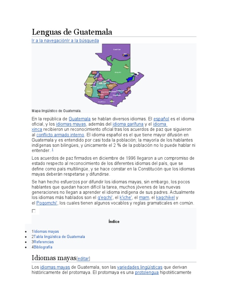 Idiomas y lenguas en Guatemala | PDF | Etnicidad | Pueblo latinoamericano