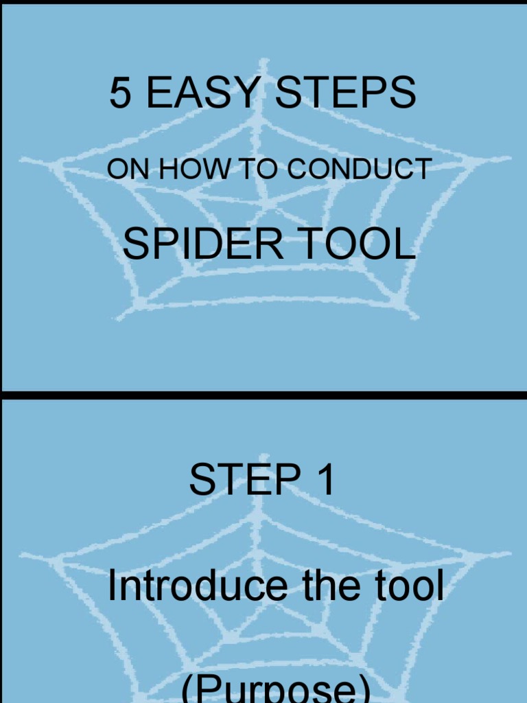 How To Conduct The Spider Tool | PDF | Decision Making | Information