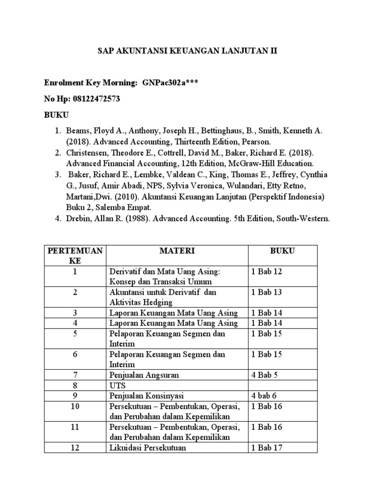 SAP Akuntansi Keuangan Lanjutan II | PDF