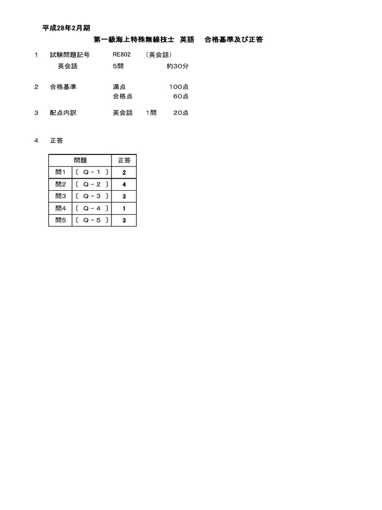 1kaitoku 2016 (H28) 02 Eigo Kaitou | PDF
