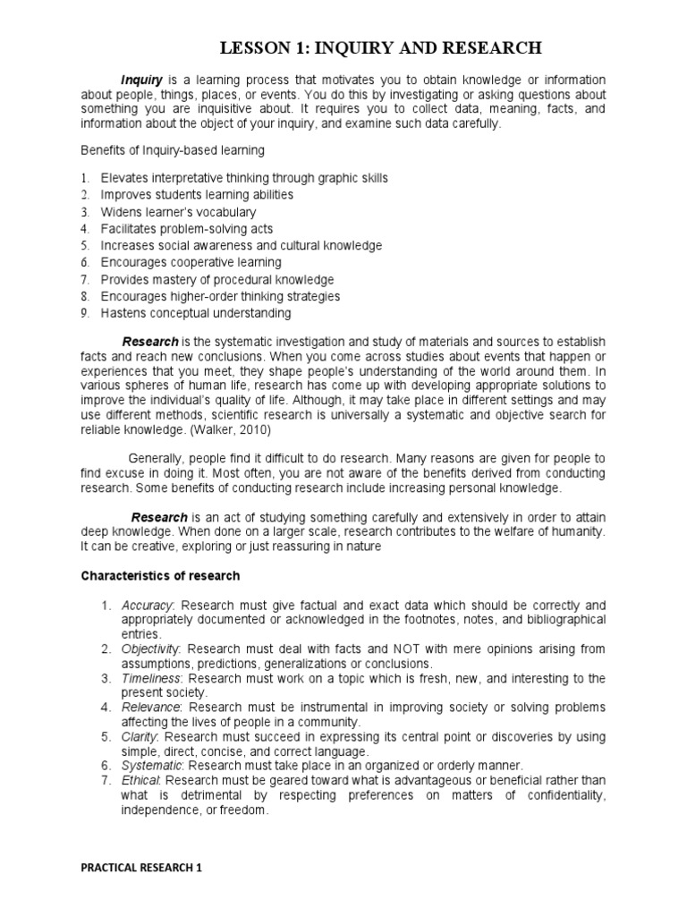 Lesson 1 | PDF | Learning | Cognition