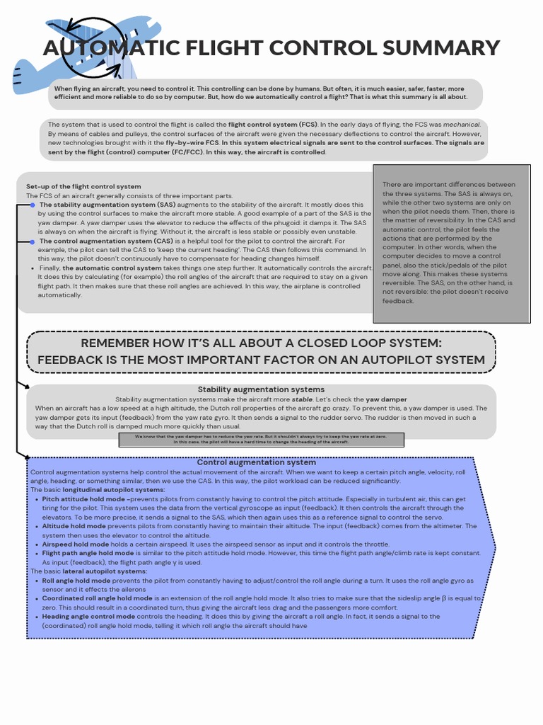 Autopilot Pdf Flight Dynamics Fixed Wing Aircraft Control Engineering
